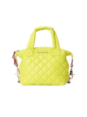 Mz Wallace MZ Wallace Micro Sutton Quilted Shoulder Bag - Acid Yellow