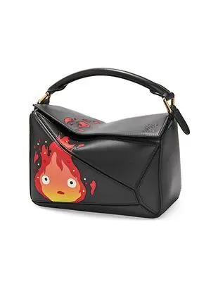 Loewe LOEWE X Studio Ghibli Small Calcifer Puzzle Bag - Black
