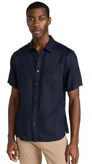 Vince Linen Short Sleeve Shirt