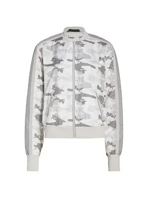 Blanc Noir Women's Tempest Wind Bomber - White Camo  - White Camo