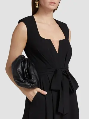 MICHAEL COSTELLO Eloise Belted Pleated Wide-leg Jumpsuit