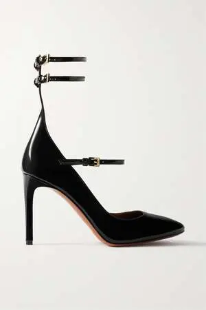 Alaïa 90 Patent-leather Mary Jane Pumps