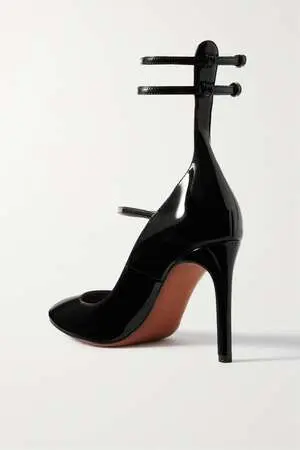 Alaïa 90 Patent-leather Mary Jane Pumps