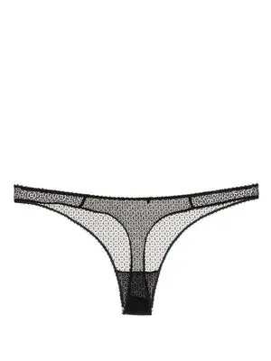 Kiki De Montparnasse Crochet Semi-sheer Thong