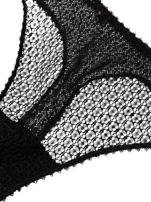 Kiki De Montparnasse Crochet Semi-sheer Thong