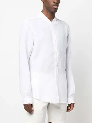 Dolce & Gabbana Logo-plaque Linen Shirt