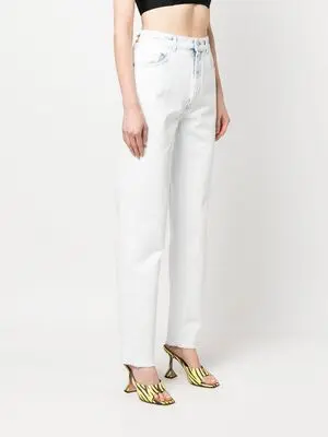 Gcds Logo-embellished Straight Leg Jeans
