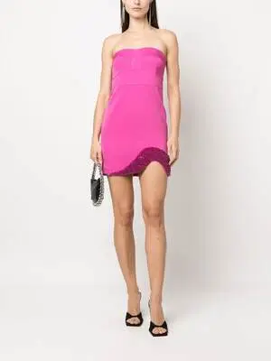 Patrizia Pepe Beaded Bandeau Mini Dress