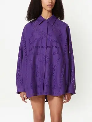 Valentino Garavani Cut-out Lace Shirt Minidress