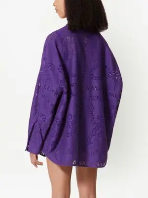 Valentino Garavani Cut-out Lace Shirt Minidress
