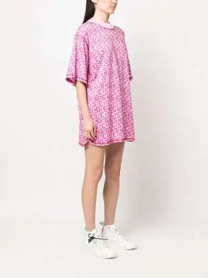 Gcds Monogram-print T-shirt Dress