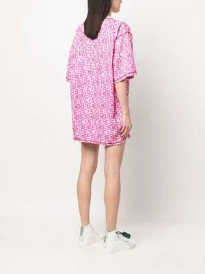 Gcds Monogram-print T-shirt Dress
