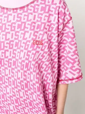 Gcds Monogram-print T-shirt Dress