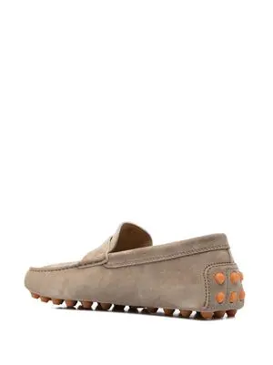 TOD'S Suede Penny Loafers - Neutrals