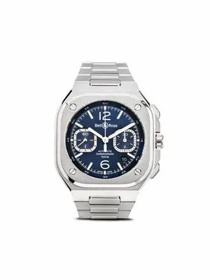 BELL & ROSS 42mm Chronograph Watch - Blue