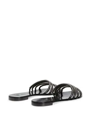 GIUSEPPE ZANOTTI Iride Crystal-embellished Sandals - Black