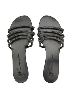 GIUSEPPE ZANOTTI Iride Crystal-embellished Sandals - Black