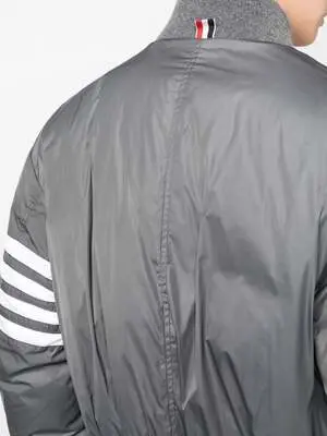 Thom Browne 4-bar Stripe Bomber Jacket - Grey