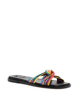 MSGM Multi-straps Leather Slippers