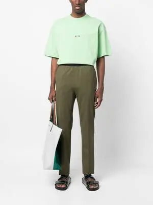 MSGM Embroidered-logo Cotton T-shirt
