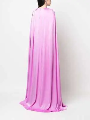 Alex Perry V-neck Cape Gown