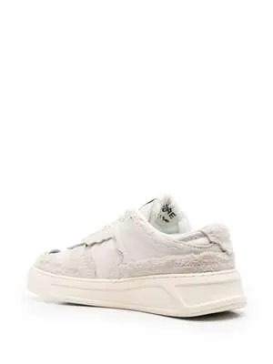 MSGM Logo-print Leather Sneakers