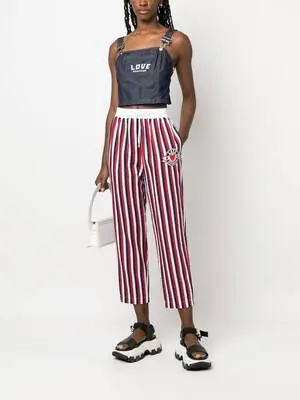 Moschino Striped Drawstring Trousers