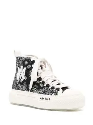 Amiri Patterned Black And White Bandana Court High Top Sneakers Size EU 38 / US Buy Amiri Court High  main image 3