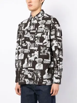Maison Kitsuné Graphic-print Cotton Shirt