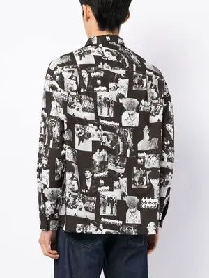 Maison Kitsuné Graphic-print Cotton Shirt