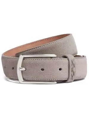 Zegna Mélange-effect Suede Belt - Grey