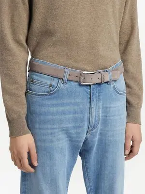 Zegna Mélange-effect Suede Belt