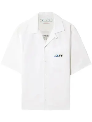 Off-White Exact Opp-print Short-sleeved Shirt - White