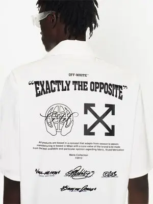 Off-White Exact Opp-print Short-sleeved Shirt - White