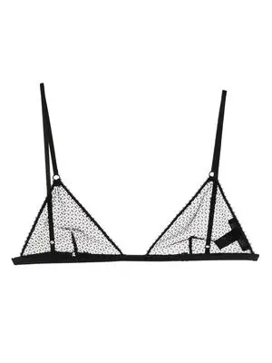 Kiki De Montparnasse Crochet Soft Bra - Black