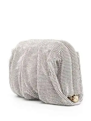 Benedetta Bruzziches Strass-embellished Clutch Bag - Silver