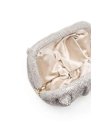 Benedetta Bruzziches Strass-embellished Clutch Bag - Silver
