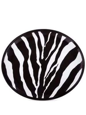Dolce & Gabbana Zebra-print Porcelain Platter - White
