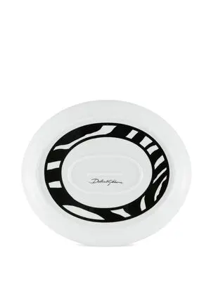 Dolce & Gabbana Zebra-print Porcelain Platter
