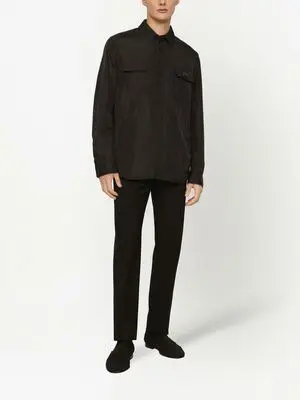 Dolce & Gabbana Logo-patch Long-sleeve Shirt