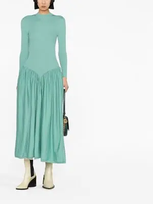 Stella McCartney Ribbed Wool Midi Dress