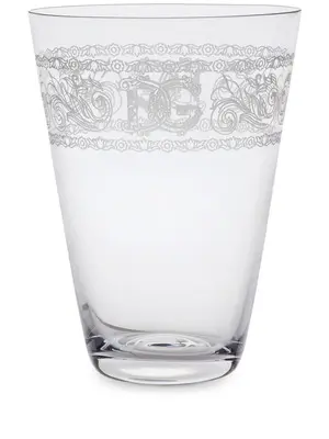Dolce & Gabbana Logo-embellished Water Glasses - White