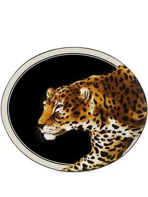 Dolce & Gabbana Porcelain Leopard Platter - Brown