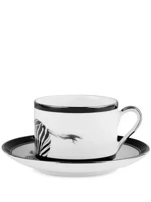 Dolce & Gabbana Zebra-print Porcelain Tea Set - White