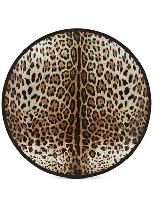 Dolce & Gabbana Leopard-print Porcelain Platter - Black