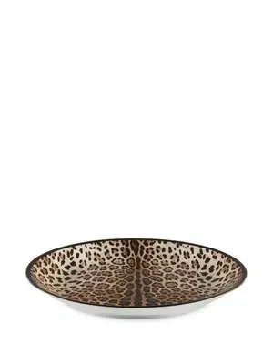 Dolce & Gabbana Leopard-print Porcelain Platter