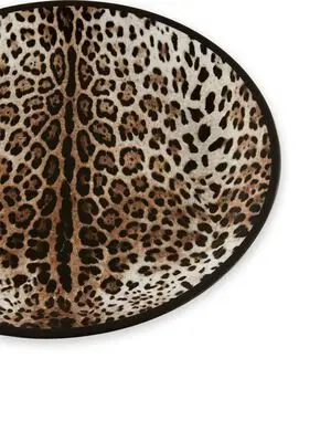 Dolce & Gabbana Leopard-print Porcelain Platter