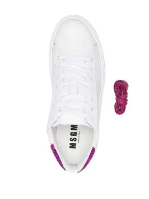 MSGM Leather Sneakers - White