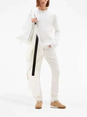 COURREGES Logo-patch Buttoned Sweater - White