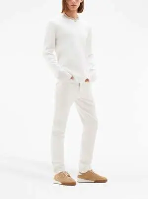 COURREGES Logo-patch Buttoned Sweater - White